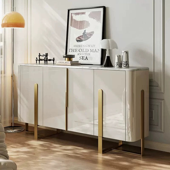 Styx Buffet Table Sideboard/Hallway Cabinet/Ceramic Top/Steel Legs ...