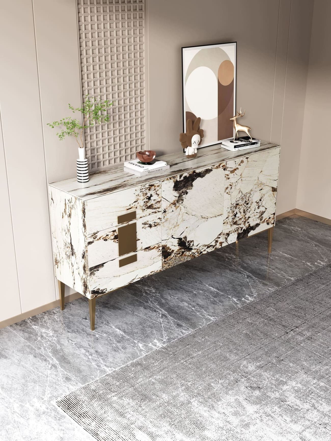 Multi-color Ceramic Console Table/Shoe Cabinet/Buffet Table/Hallway Ta ...