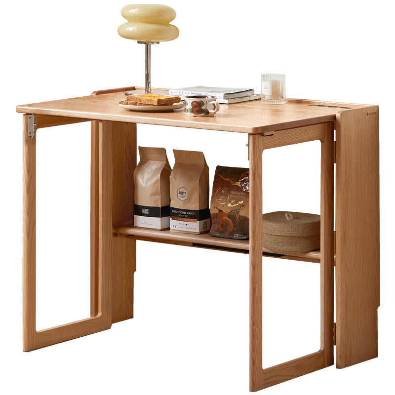 FAS-Graded Natural Wood Color Space Saving Folding Table/Foldable Smal ...