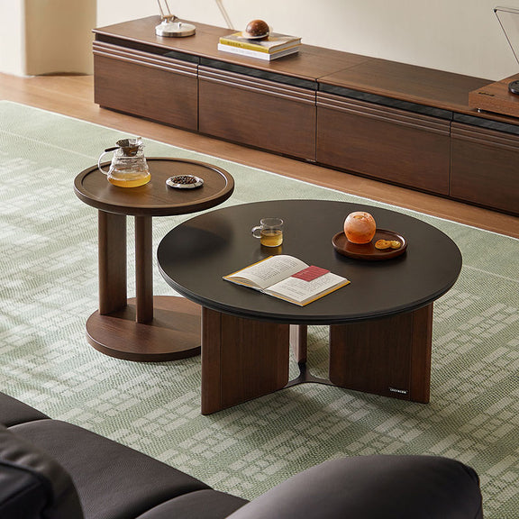 Katja Round Coffee Table/Side Table Set With Ceramic Multiple Size ...