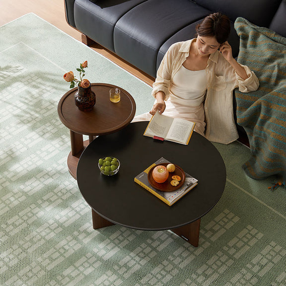 Katja Round Coffee Table/Side Table Set With Ceramic Multiple Size ...