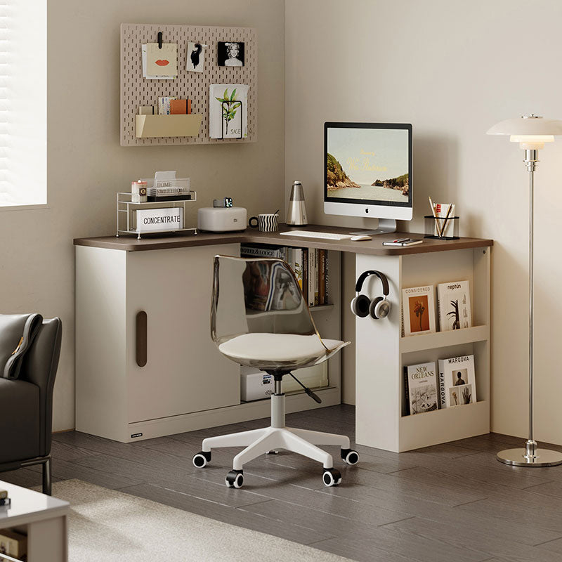 Chad 1.2m/1.4m Single Corner Storage Office Desk/Computer Table Set Wi ...