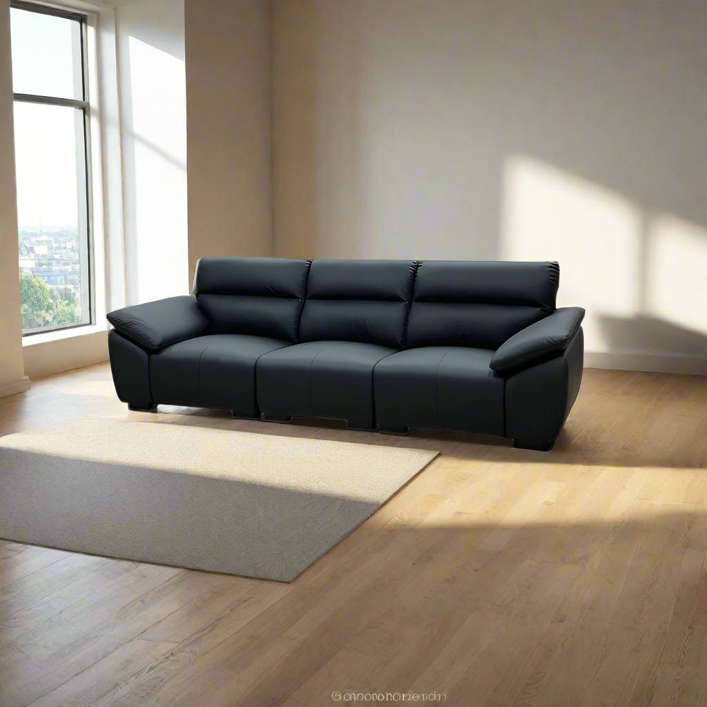 Mason 2.8m/3.2m Artificial Leather Upholstered Sofa Multi-Seater Sofa ...