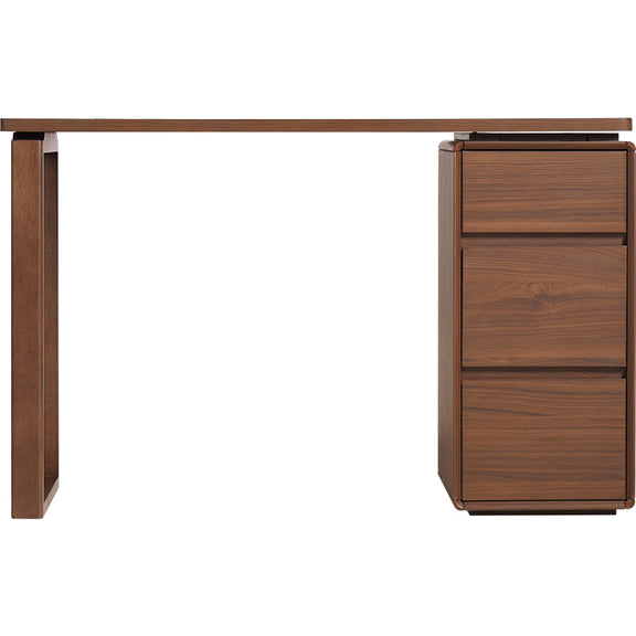 Walnut Finish Solid Timber Frame Study Desk with Reversable 3-Drawer S ...