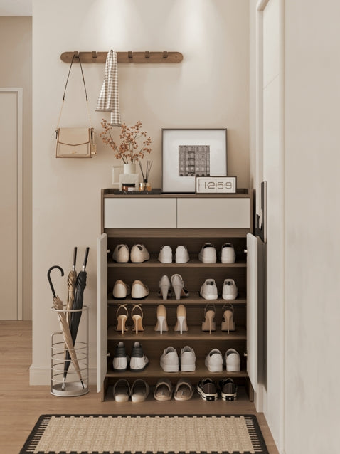 Modern Entryway Storage Shoe Cabinet with Drawers and Doors/Shoe Organ ...