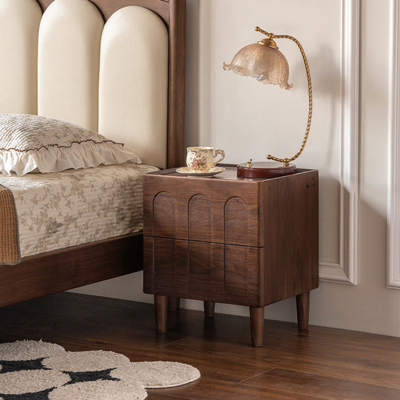Marigold 41cm FAS-Graded Solid Black Walnut Wood Side Table/Bedside Ta ...