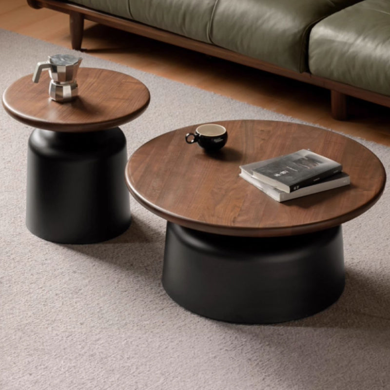 Brendan FAS-Graded Solid Black Walnut Wood Top Twin-Set Coffee Table w ...