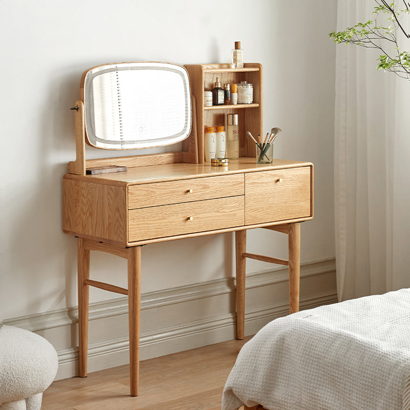 Clayton FAS-Graded Solid American Oak Wood Dressing Table/Bedroom Vani ...