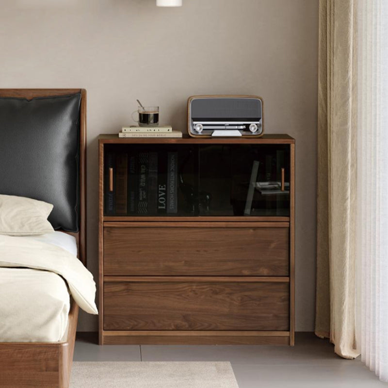 Ezra FAS-Graded Solid Black Walnut Wood Floor-standing Modular Storage ...