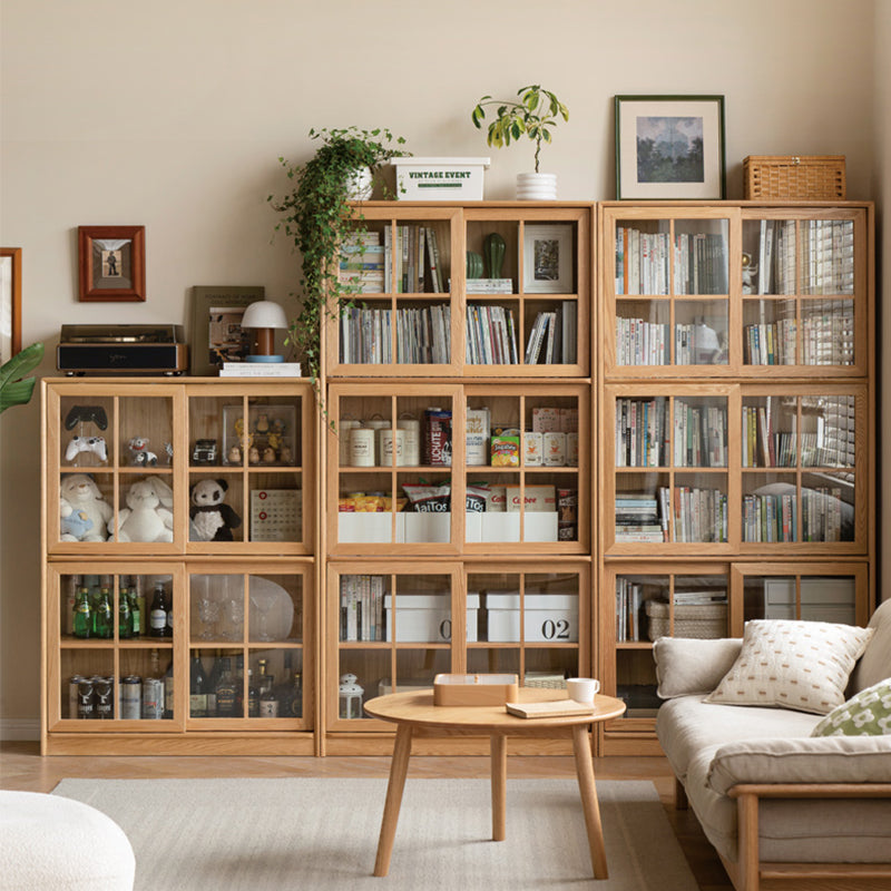 Lore FAS-Graded Solid American Oak Floor-standing Modular Storage Cabi ...