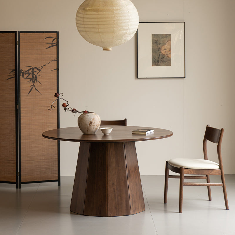 Carla 1.5m FAS-Graded Solid Black Walnut Wood Round Dining Table For H ...
