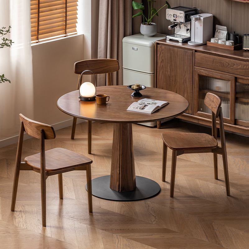 Dorian 1m/1.2m FAS-Graded Solid Black Walnut Wood Round Dining Table F ...