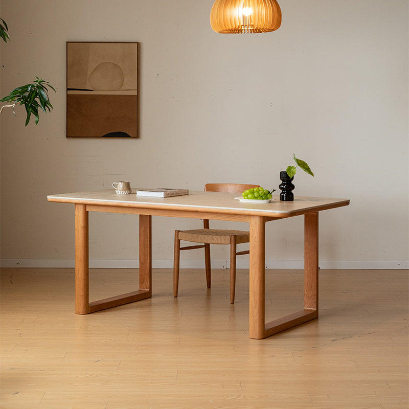 Drew Square FAS-Graded Solid Cherry Wood Slab Dining Table for Home mu ...