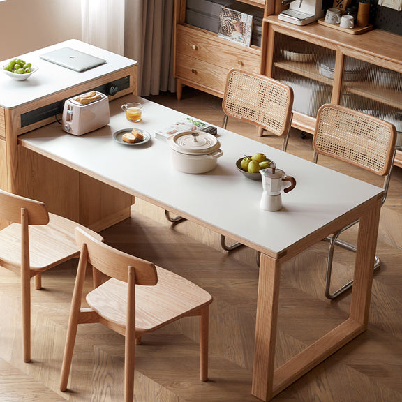 Casey FAS-Graded Solid American Oak Wood Kitchen Island with Extendabl ...