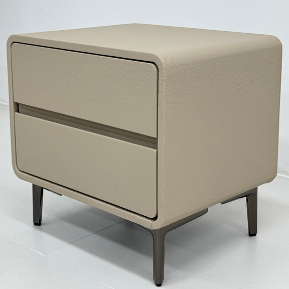 Dayisa Premium PU Leather Bedside Table with Drawers/Night Stand with ...