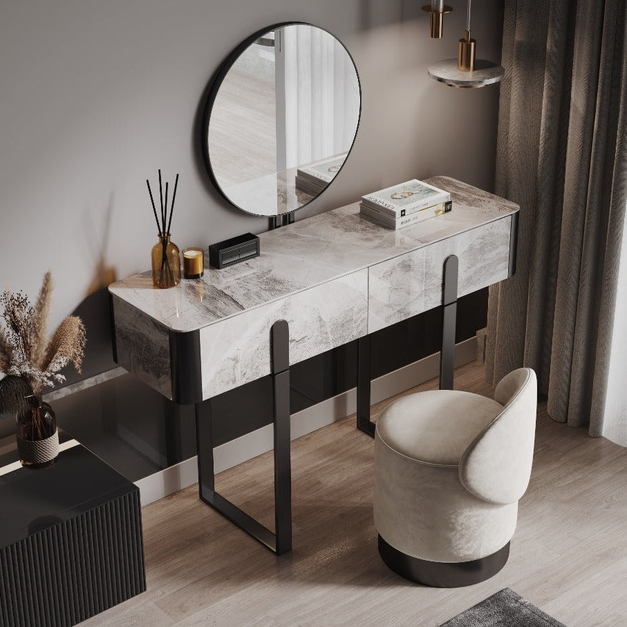 Nailer Ceramic Vanity Table with Stool and Mirror/vanity table/Dressin ...