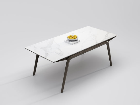 Gual Rectangular Ceramic Top Dining Table/Solid Timber Frame/Wulnut Co ...