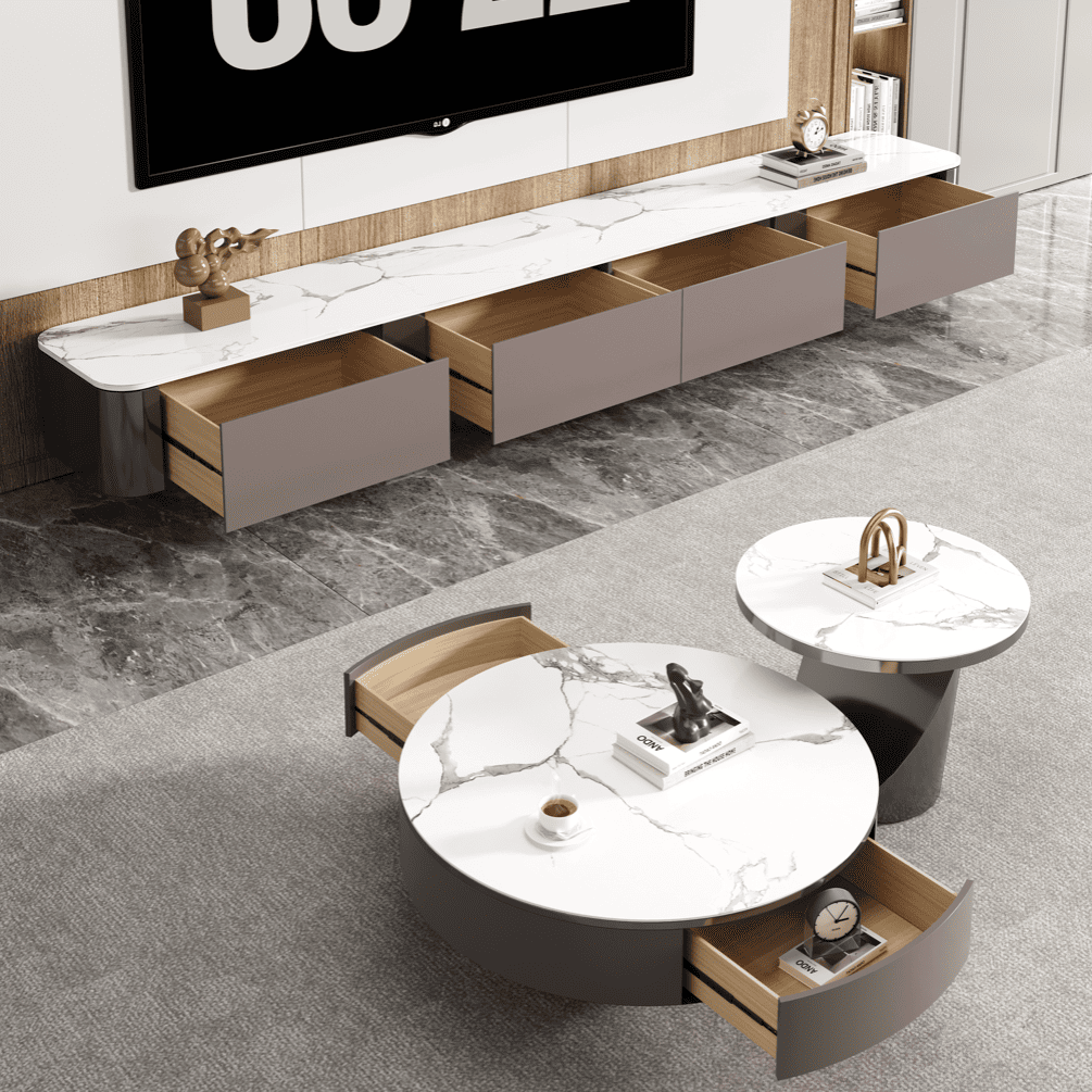 Berkley TV Stand - Ceramic Entertainment Unit/Ceramic top/ MDF shelves ...